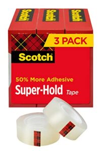 scotch super-hold tape, 3/4 in x 800 in, 3/pack (700s3)