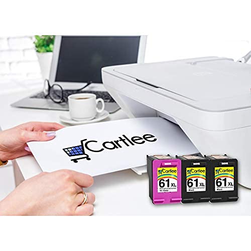 Cartlee 3 Pack Remanufactured 61XL High Yield Ink Cartridges for HP Deskjet 1000 1010 1050 1055 1510 1512 2000 2050 2510 2512 2540 2542 2543 2549 3000 3050 Envy 4500 4501 4502 4503 4504 Black & Color