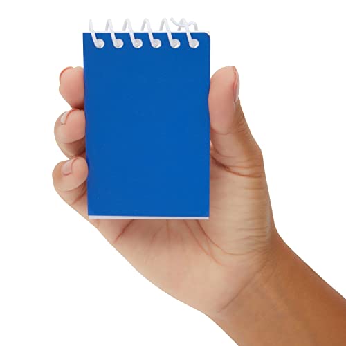 BLUE PANDA 24-Pack Mini Notepads, Rainbow Colored Notepads Bulk Pack for Note Taking, Stocking Stuffers, Top Spiral, Lined Paper Pads, School Supplies (6 Colors, 2.25x3.5 in)