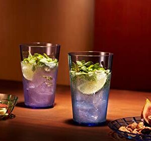 SCANDINOVIA - 19 oz Unbreakable Premium Drinking Glasses - Set of 6 - Tritan Plastic Tumbler Cups - Perfect for Gifts - BPA Free - Dishwasher Safe - Stackable