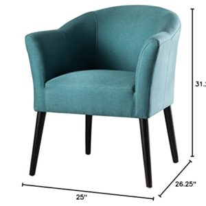 Christopher Knight Home Cosette Fabric Arm Chair, Dark Teal, 25D x 26.25W x 31.25H in