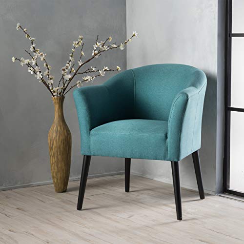 Christopher Knight Home Cosette Fabric Arm Chair, Dark Teal, 25D x 26.25W x 31.25H in