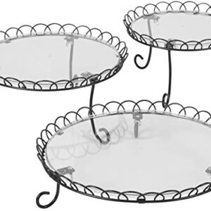 Wilton 3-Tier Customizable Scalloped Dessert and Cake Stand, 13-Inch,Metal