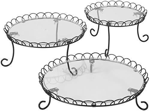 Wilton 3-Tier Customizable Scalloped Dessert and Cake Stand, 13-Inch,Metal