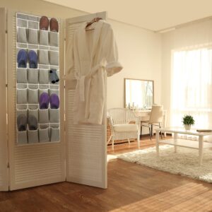 EZOWare Over the Door Hanging Organizer, 24 Large Pockets Multipurpose Hanging Storage for Pantry, Closet, Bathroom, Shoes, toys - Pack of 1