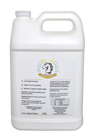 Smart Earth Camelina Horse Oil Supplement for Equine Care & Feed | Essential Oils for Joint Health | 1gal Jug