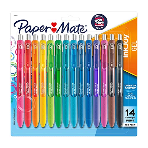 Paper Mate InkJoy Pens, Gel Pens, Fine Point (0.5 mm), Assorted, 14 Count