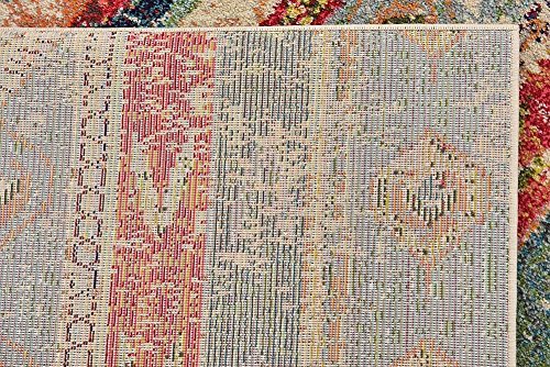 Unique Loom Sedona Collection Distressed, Southwester, Over-Dyed, Vintage Area Rug, 9' 0" x 12' 0", Blue/Beige