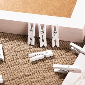 VORCOOL 100Pcs Mini Wooden Pegs Photo Paper Craft Clips Laundry Clothespins White