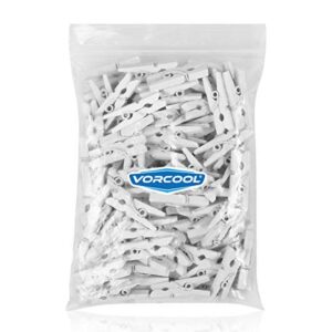 VORCOOL 100Pcs Mini Wooden Pegs Photo Paper Craft Clips Laundry Clothespins White