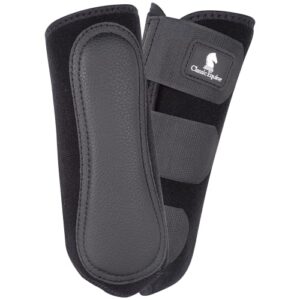 classic equine ez wrap lite hind splint boots, black