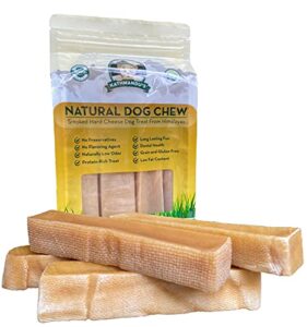 kathmandu's - authentic himalayan yak - natural dog chew, large to xlarge, 4-count