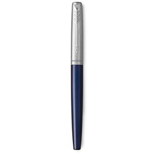 Parker Jotter Fountain Pen, Royal Blue Metal Body, Medium Point, Blue Ink, Includes Gift Box