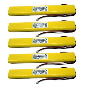 5pc replacement battery for lithonia bbat0043a,unitech bbat0043a,lithonia elb-b003.elb-004 replacement battery emergency light 9.6v 1.1ah nicd