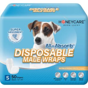 all-absorb a26 male dog wrap, 50 count, small