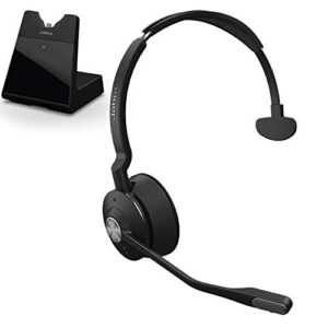 jabra engage 75 wireless headset, mono – telephone headset with industry-leading wireless performance, advanced noise-cancelling microphone, call center headset with all day battery life,black