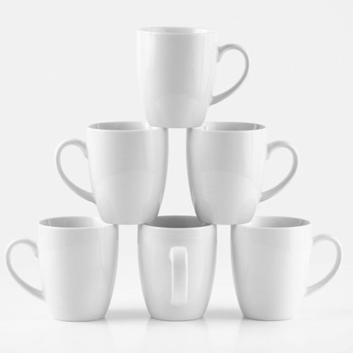 Amuse- Professional Barista"Cozy Collection" Mug for Coffee, Tea or Chocolate- Set of 6 (Medium - 12 oz.)