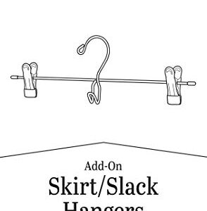 Whitmor Add Skirt/Slack Hanger, Set of 10, Chrome