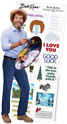 Bob Ross Quotable Notable - Greeting Card and Sticker Sheet - Envelope Included