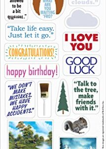 Bob Ross Quotable Notable - Greeting Card and Sticker Sheet - Envelope Included