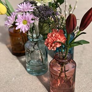 Time Concept Valencia 100% Recycled Glass Jar - Siete, Green - Handcrafted Flower Vase, Home Centerpiece Décor