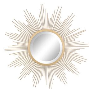 stonebriar sunburst wall mirror, 24 inch, gold