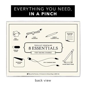 Pinch Provisions Tech Kit, Cognac Includes 8 Must-Have Emergency Essential Items for Techies, Tech Accessories, Ideal Gift for Work, Christmas & Birthdays, Portable Pouch