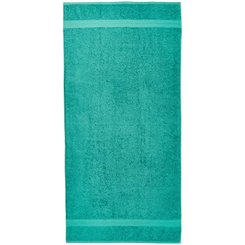 Amazon Basics Fade-Resistant Cotton Bath Sheet - 2-Pack, Teal