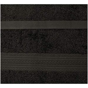 AmazonBasics Fade-Resistant Cotton Hand Towel - 6-Pack, Black