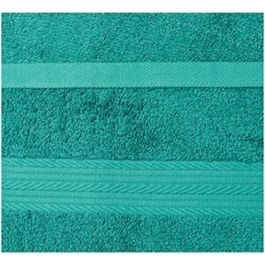 Amazon Basics Fade-Resistant Cotton Hand Towel - 6-Pack, Teal