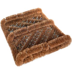 ninamar natural coir boot scraper door mat - 13 x 12 inch