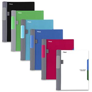 five star advance spiral notebooks, 2 subject, college ruled paper, 100 sheets, 9-1/2" x 6", assorted colors, 6 pack (38642)