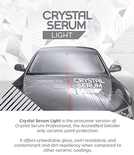 Gtechniq Crystal Serum Light 50ml - Automotive Paint Protection - Beautiful, Durable Gloss, High End Performance Beading, Swirl Mark and Chemical Resistance, Reduces Surface Hazing - Easy to Apply