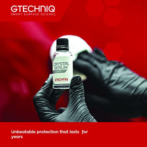 Gtechniq Crystal Serum Light 50ml - Automotive Paint Protection - Beautiful, Durable Gloss, High End Performance Beading, Swirl Mark and Chemical Resistance, Reduces Surface Hazing - Easy to Apply