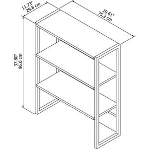 Bush Business Furniture Office by Kathy Ireland Method Bookcase Hutch, White