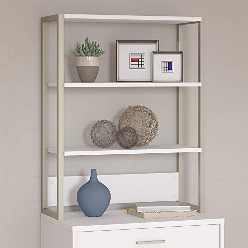 Bush Business Furniture Office by Kathy Ireland Method Bookcase Hutch, White