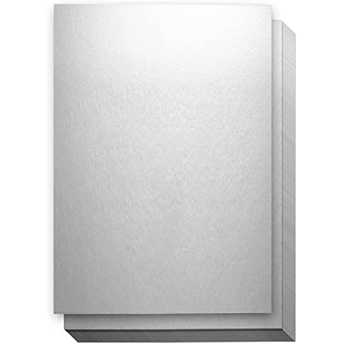 Juvale Reflective Metallic Cardstock Paper Sheets (Silver, 8.5 x 11.75 in, 50 Pack)