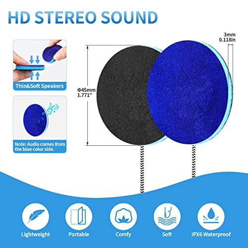 MMUSS Sleep Ultra Thin Pillow Speakers with Mic, Control Button for Sleep Headphones. Headband Headphone Replacement