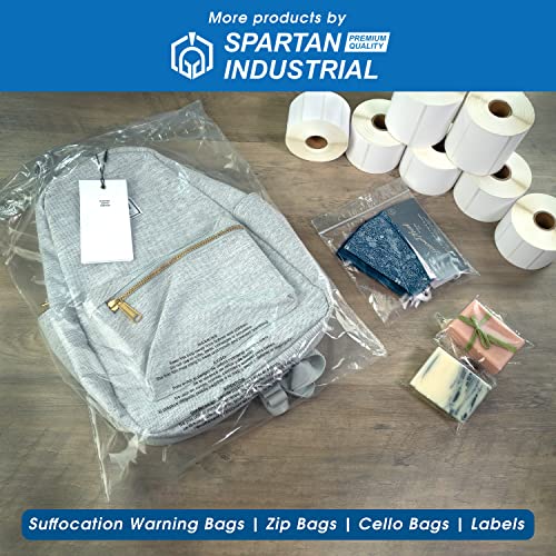 Spartan Industrial - 4” X 6” (1000 Count) 2 Mil Clear Reclosable Zip Plastic Poly Bags with Resealable Lock Seal Zipper