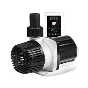 orlushy dc-4000 silent swirl controllable dc aquarium pump 25w 1050gph-marine wavemaker return pump with sine wave controller for salt/freshwater coral reef fish tank sump circulation