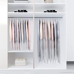 Univivi Clear Garment Bags for Hanging Clothes 60 inch Clear Dress Bags for Storage 6Pack Suit Cover for Long Gown Coat