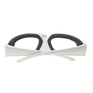 Haoun 2 Pack Onion Goggles Tear Free Kitchen Eye Glasses Onion Cutting Goggles with Inside Sponge (White)