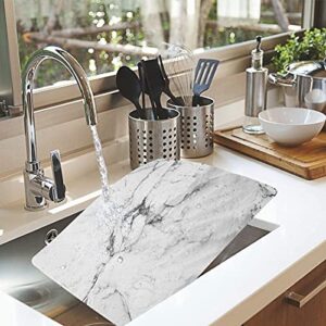 GENNISSY Marble Placemats for Dining Table Set of 6 Thin Environmental Table Mats Easy Clean for Kitchen Dinner Party((Marble)