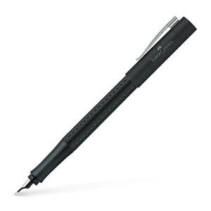 faber-castell grip 2011 fountain pen, f nib black black