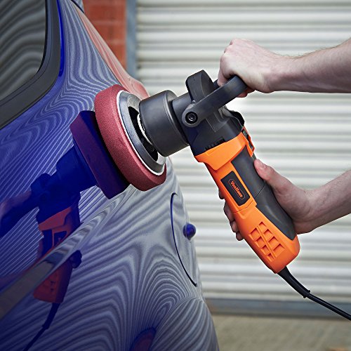 VonHaus 6" Dual Action Polisher Machine Kit, Random Orbital Buffer with 6 Variable Speeds for Cars, Boats, Tiles - Includes 4 Polishing Pads, Wash Mitt, Microfiber Cloth and Carrying Bag