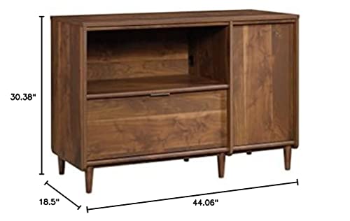 Sauder Clifford Place Credenza, For TV's up to 46", Grand Walnut finish