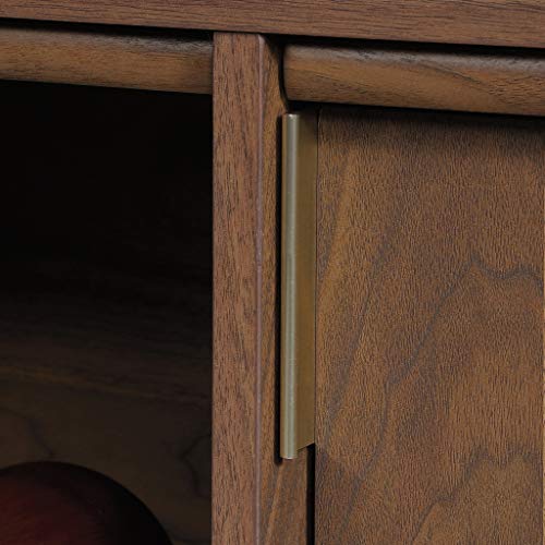 Sauder Clifford Place Credenza, For TV's up to 46", Grand Walnut finish