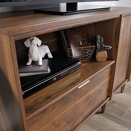 Sauder Clifford Place Credenza, For TV's up to 46", Grand Walnut finish