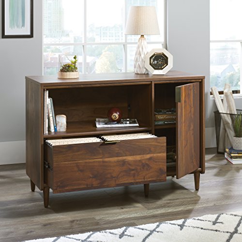 Sauder Clifford Place Credenza, For TV's up to 46", Grand Walnut finish