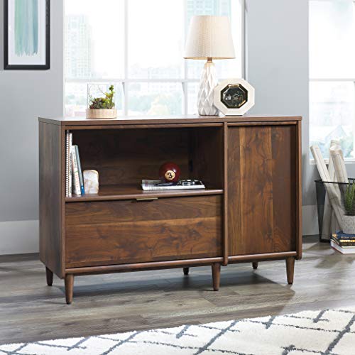 Sauder Clifford Place Credenza, For TV's up to 46", Grand Walnut finish